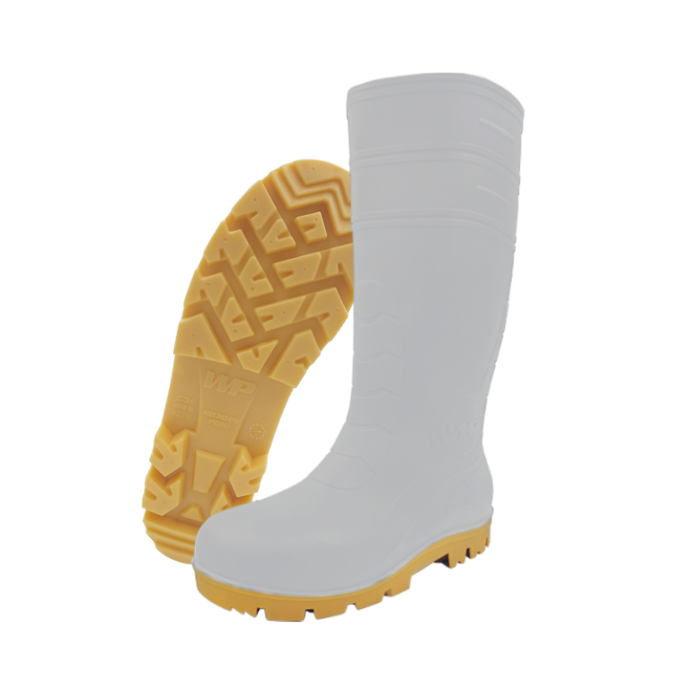 BOTA DE PVC BLANCA - PUNTA DE ACERO - Wellco Peruana